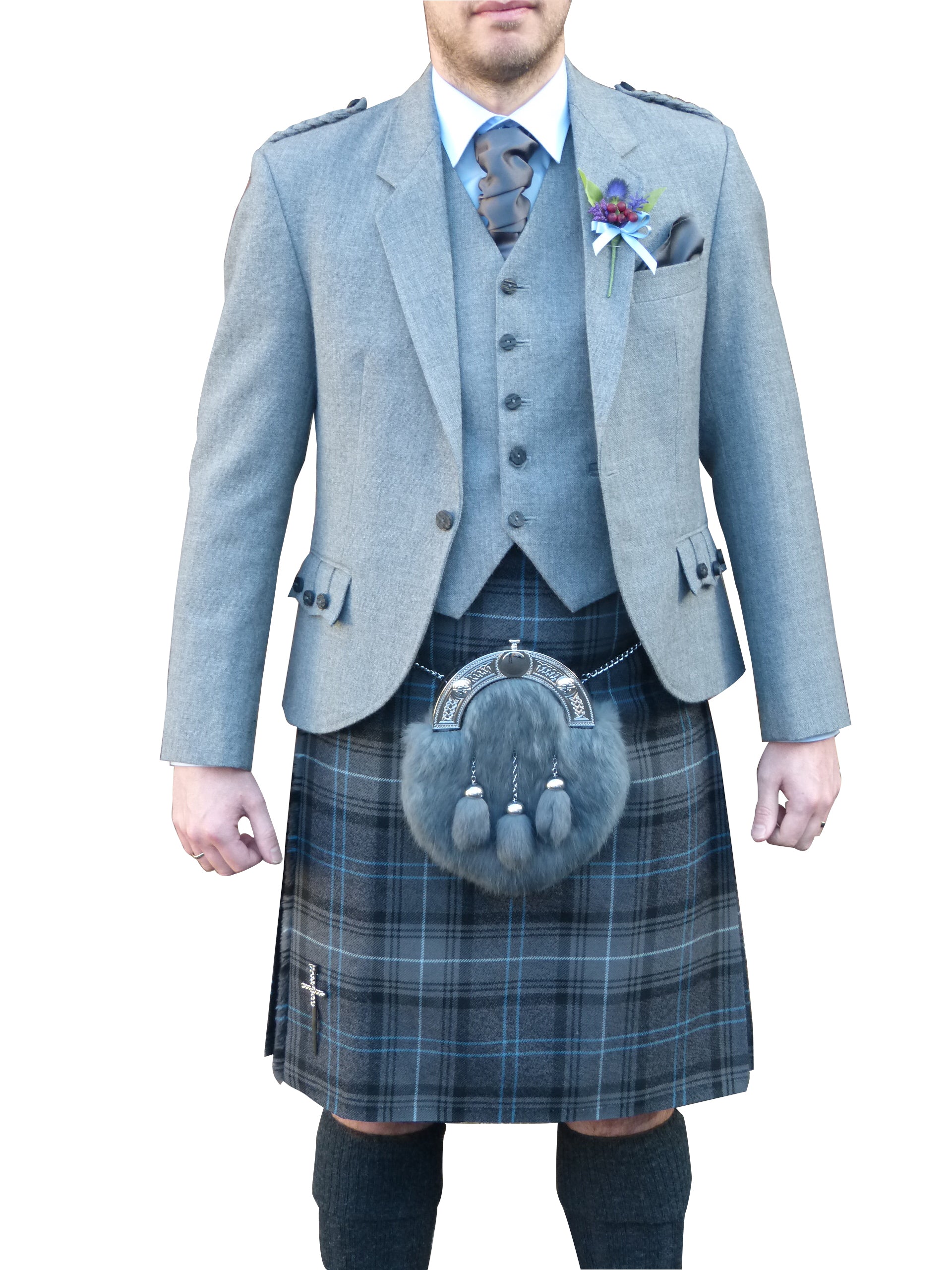 Highland Granite Blue - men and boys kilts – Anderson Kilts